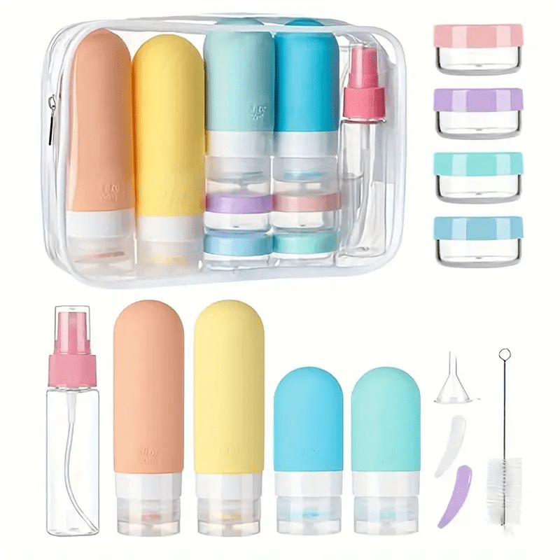 16 Pack Travel Containers for Toiletries, TSA Approved Silicone Cream ...
