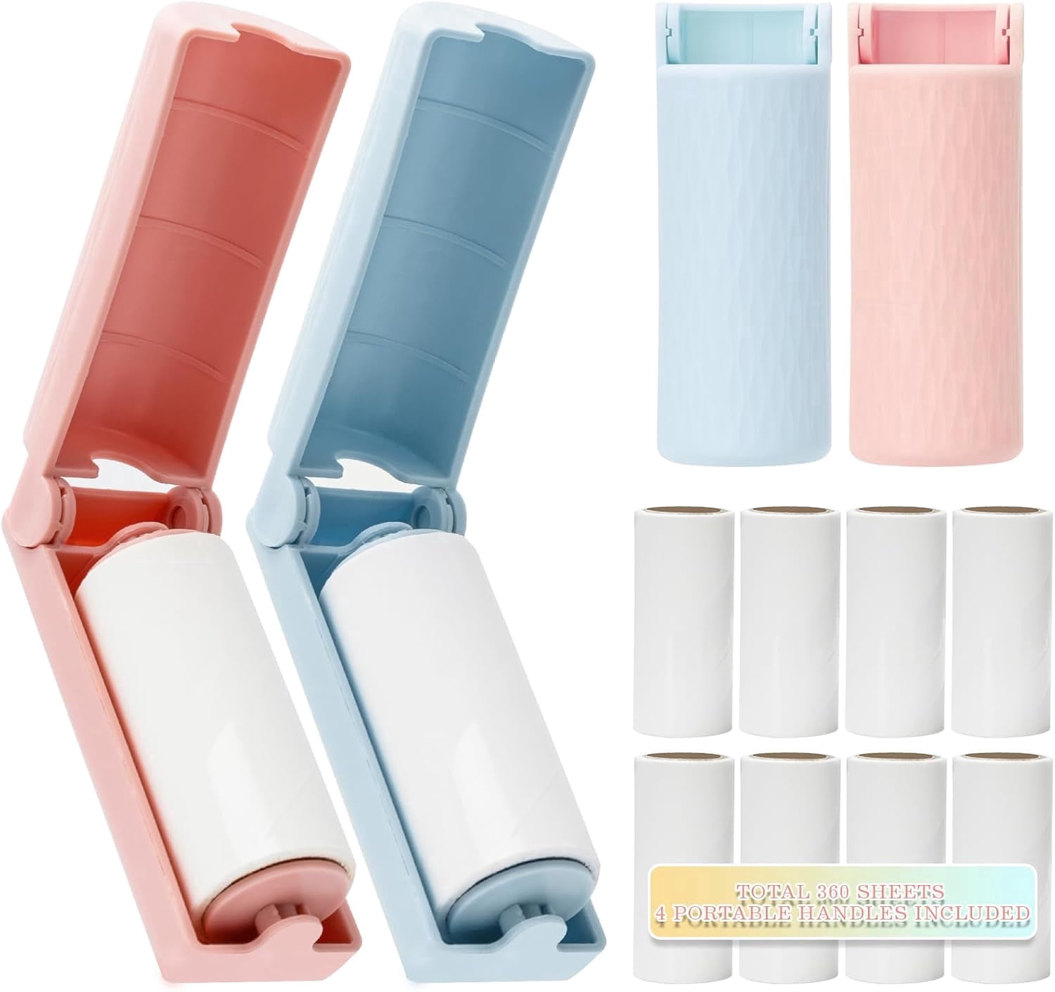 16 Pack Travel Mini Lint Roller Set with 360 Sheets, Portable Lint ...