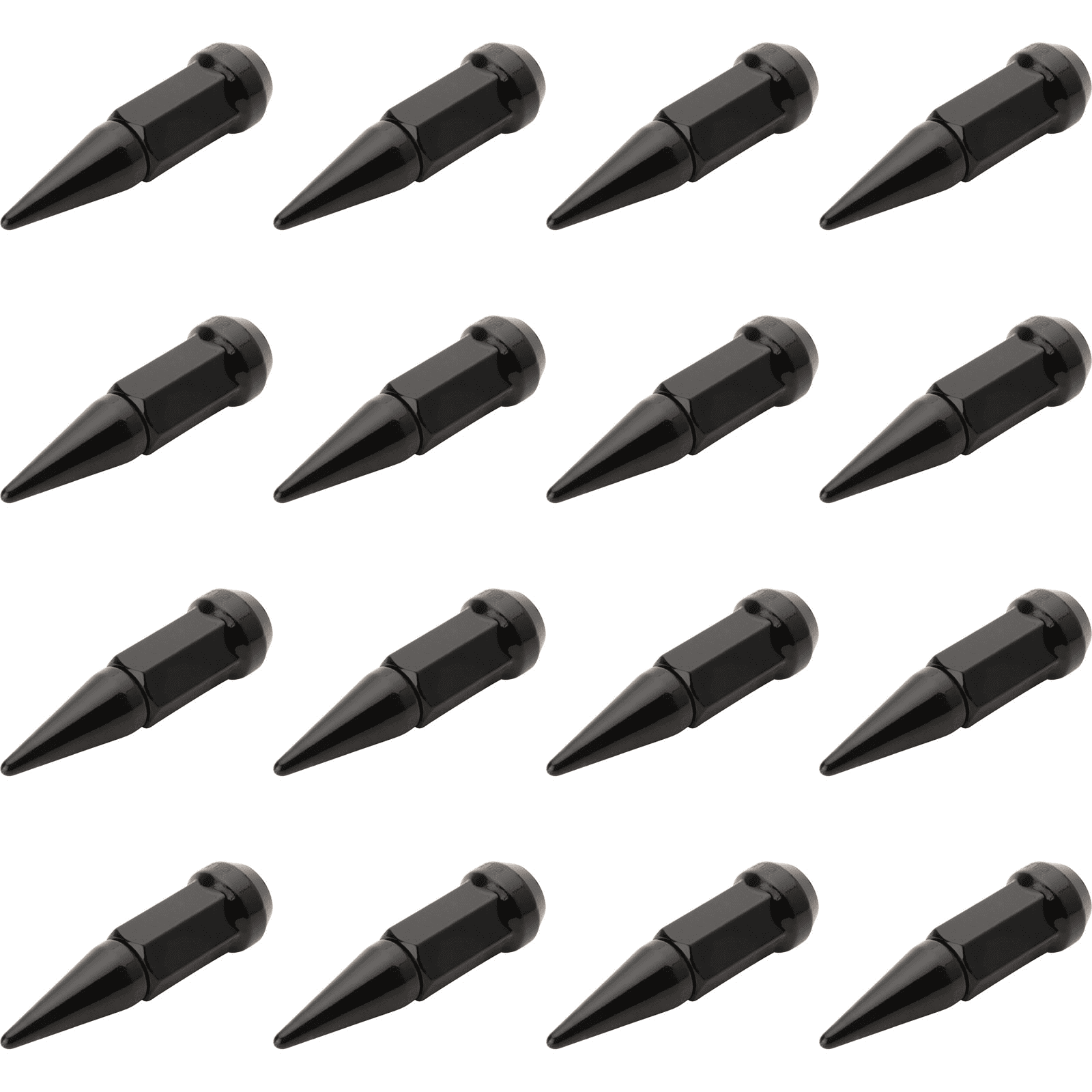 (16 Pack) Tusk Spike Tapered Lug Nut 12mm x 1.50mm Thread Pitch Black ...