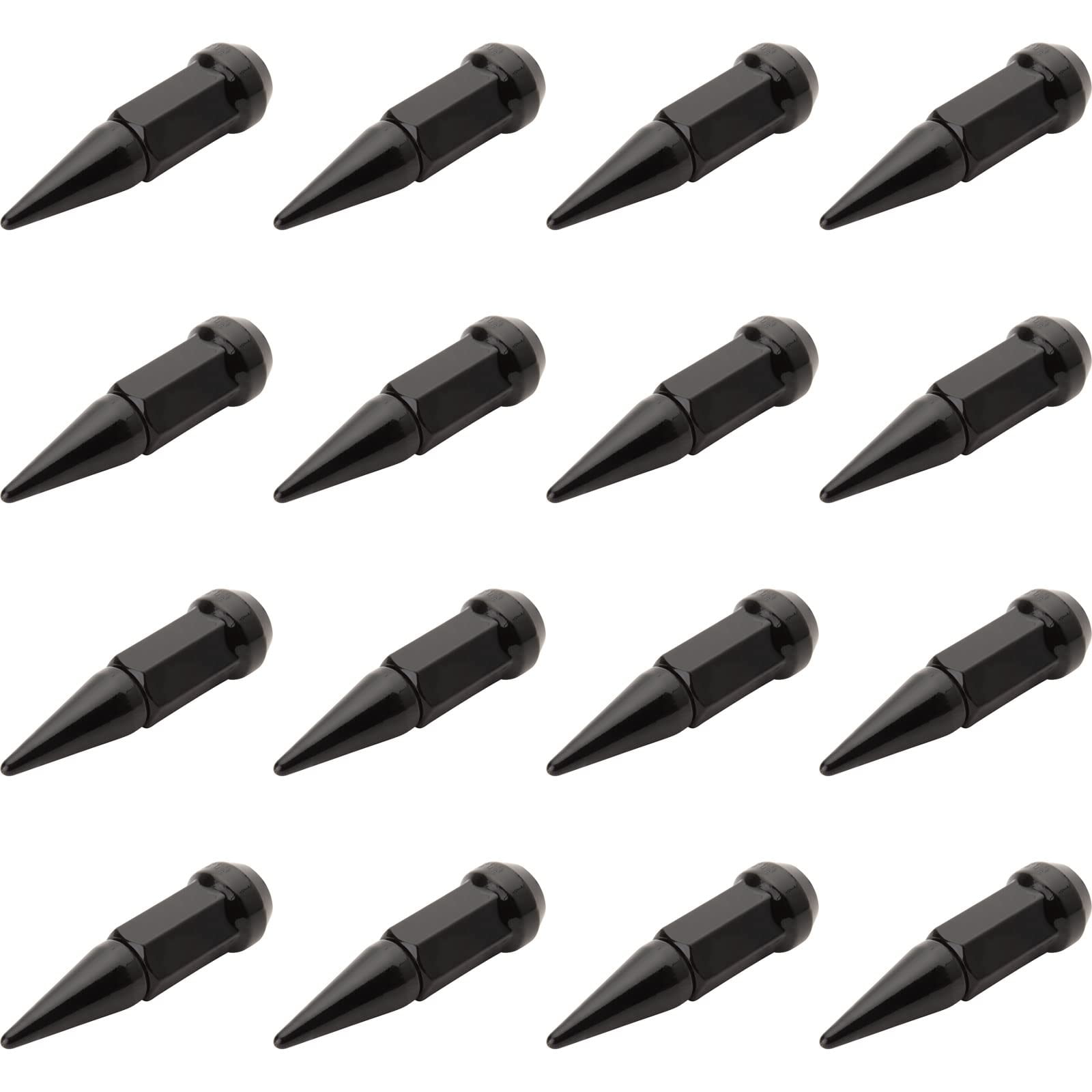 (16 Pack) Tusk Spike Tapered Lug Nut 12mm x 1.50mm Thread Pitch Black ...