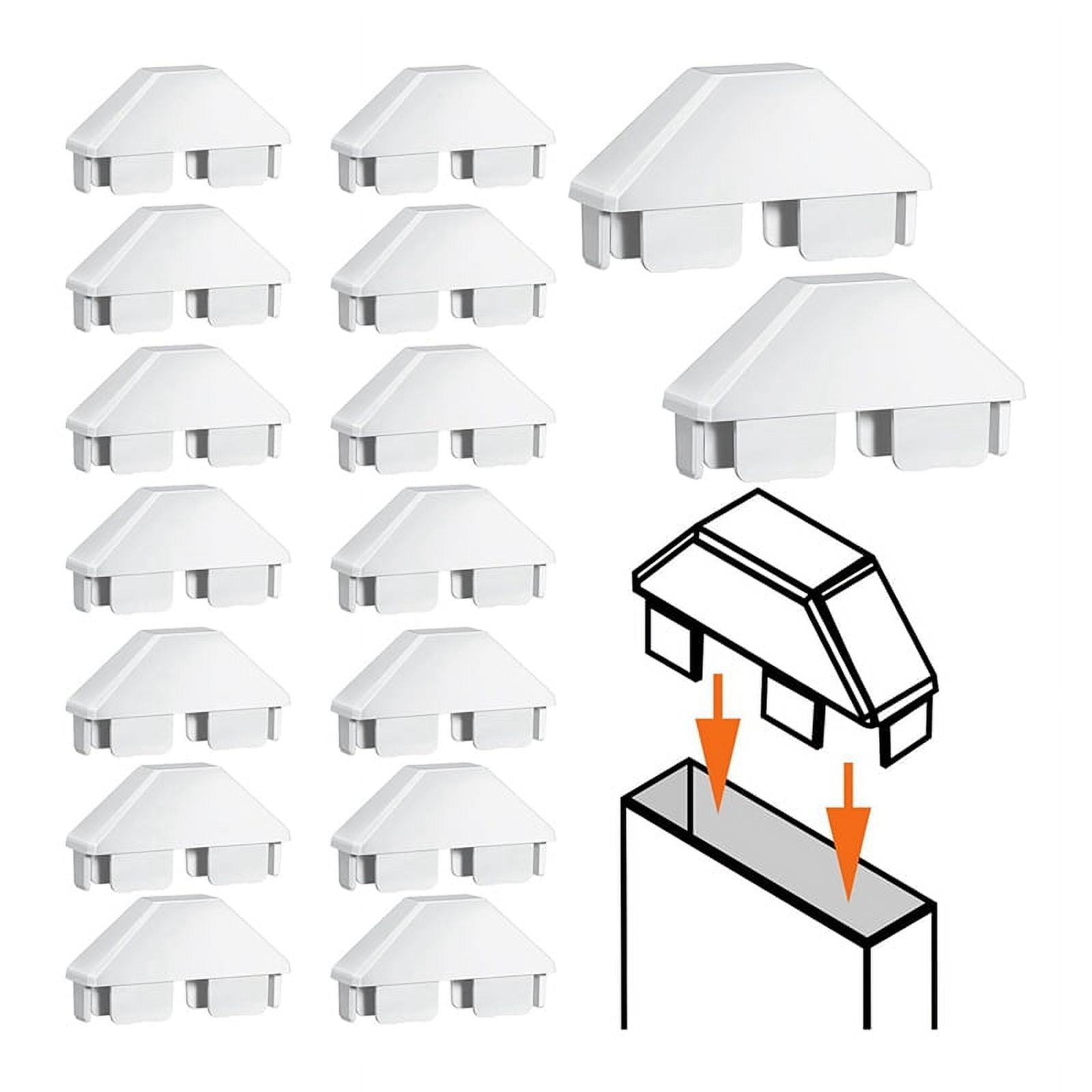 16 Pack White Vinyl Picket Fence Caps 7/8in X 3in Vinyl Picket Fence ...