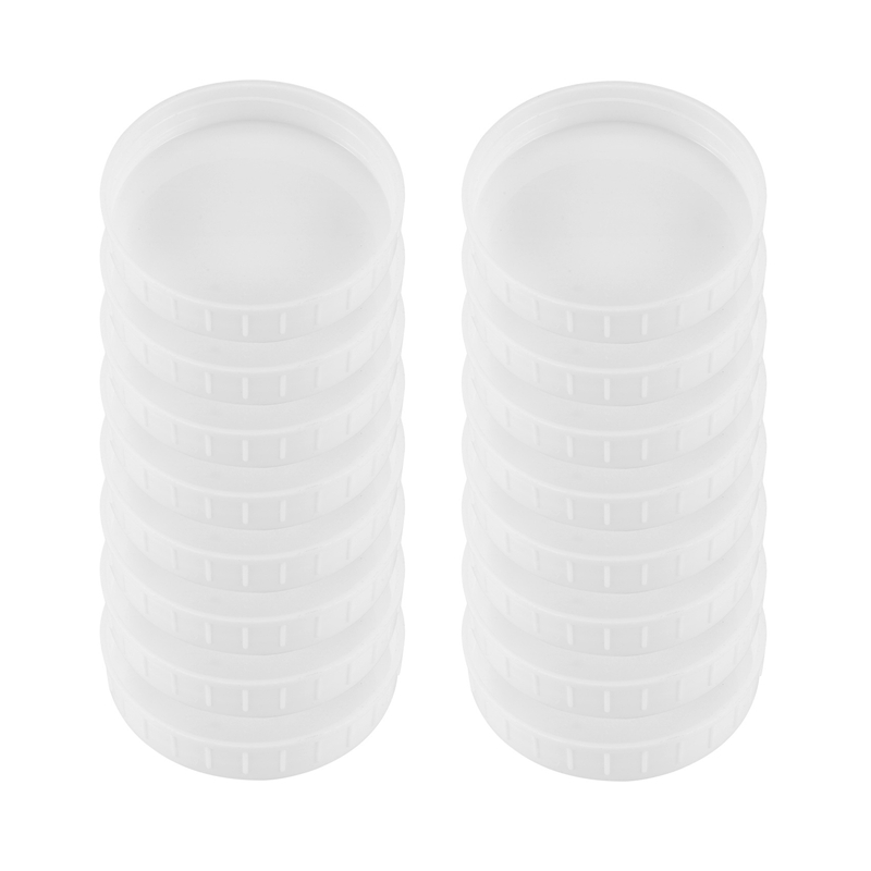 16 Pack Wide Mouth Jar Lids,Plastic Storage Caps for Canning Jars,Leak ...