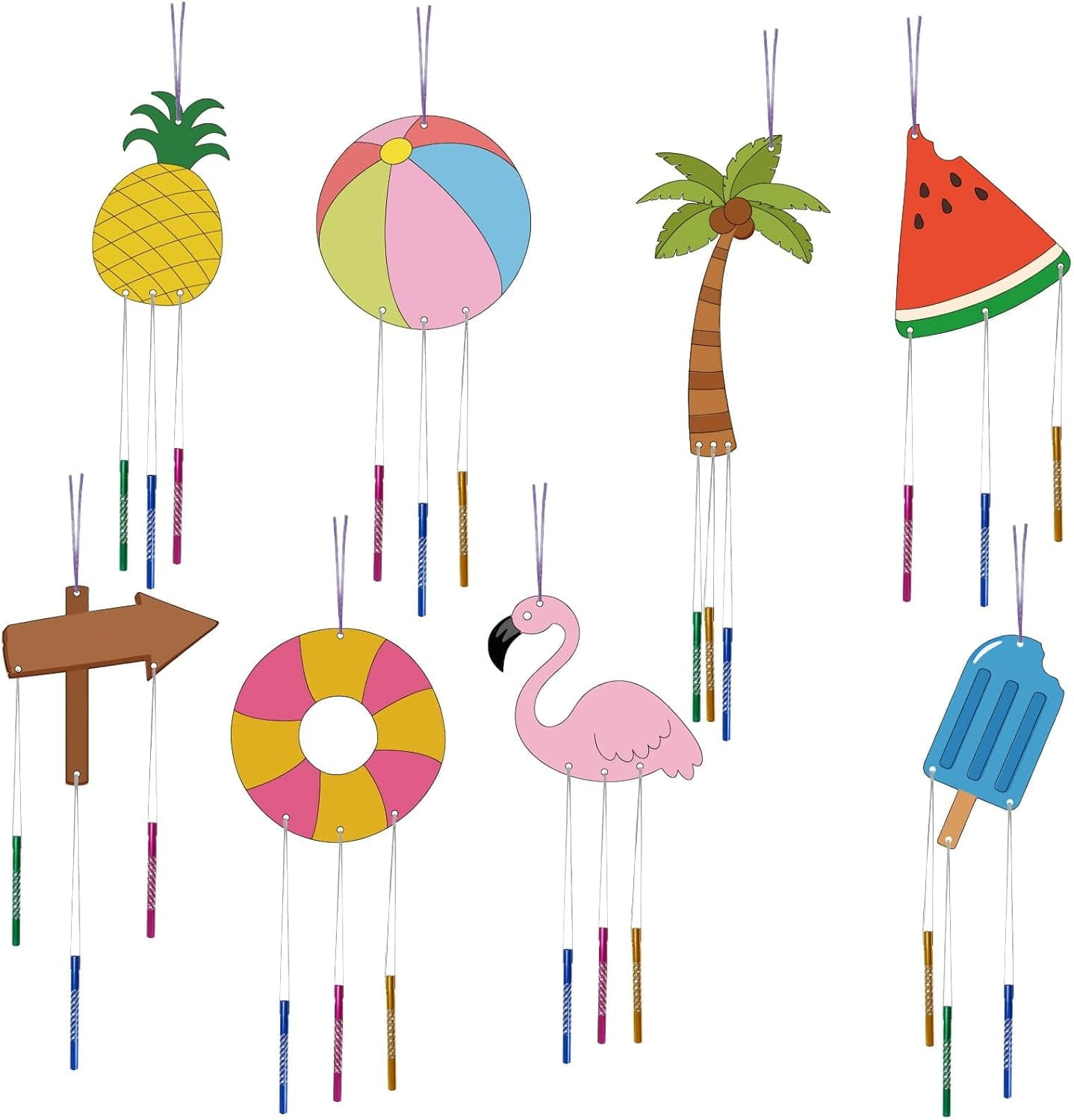 16 Pack Wind Chime Kits Make Your Own Seaside Vacation Elements Wind ...