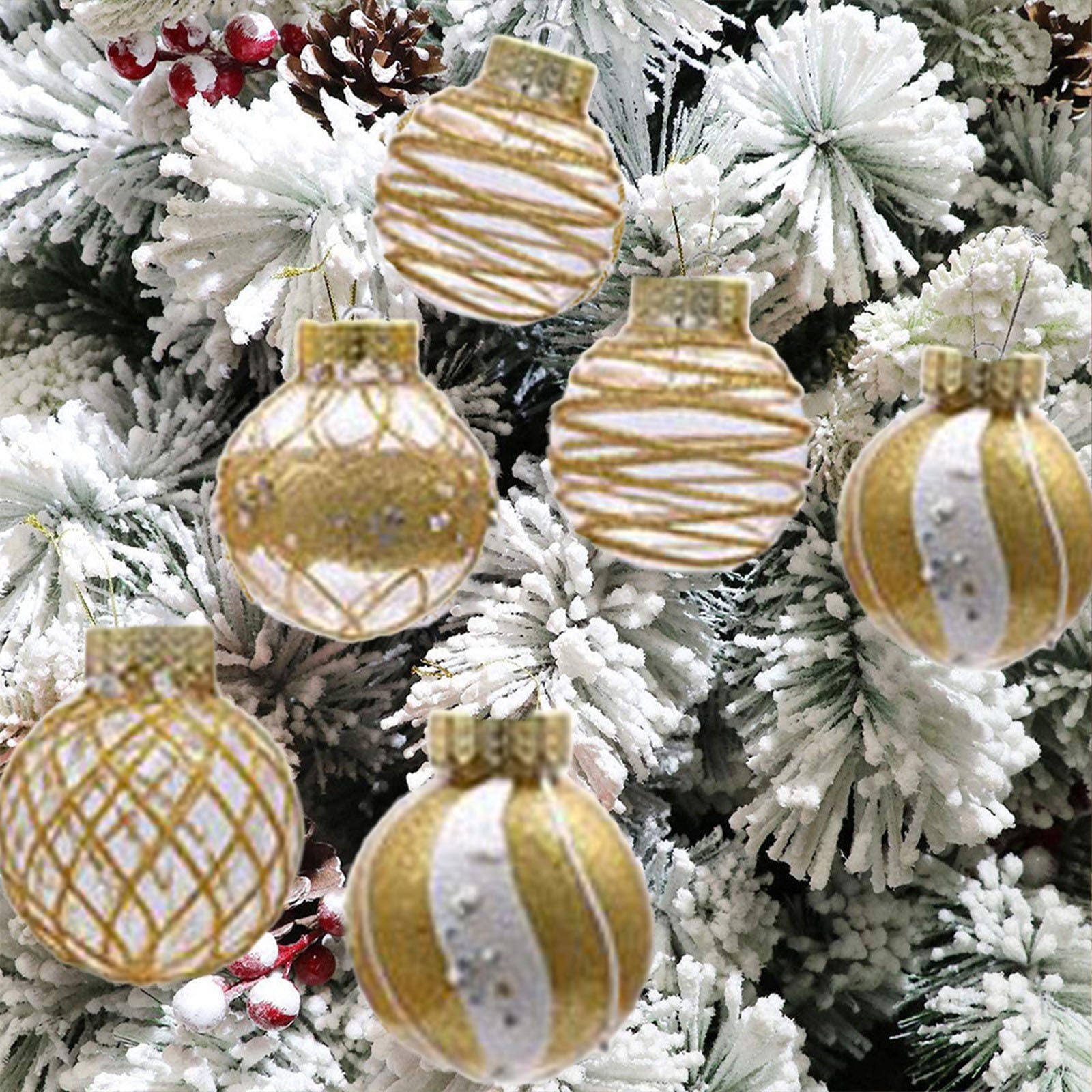 16 Pack Xmas Ball Christmas Ornaments, 60mm Christmas Ball Ornaments ...