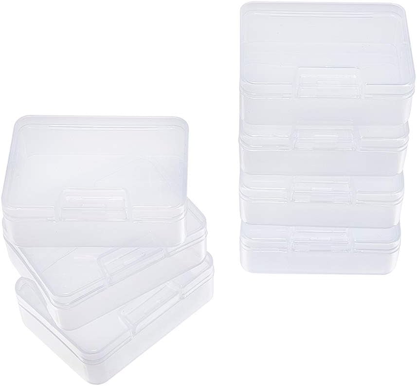 16 Packs 2.6x2x0.9" Clear Plastic Box Containers with Durable Buckle ...