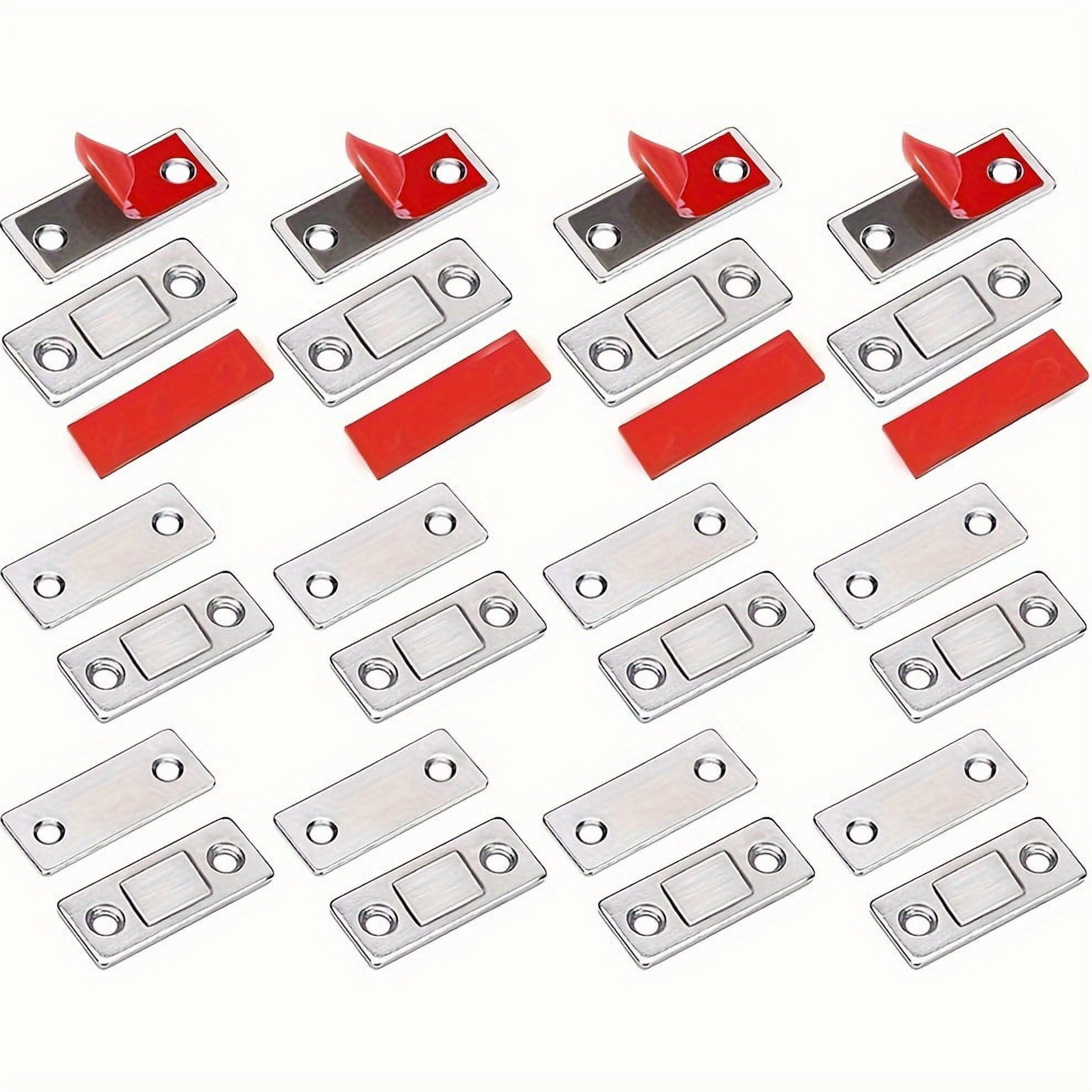 16 Packs Magnetic Door Catch, Ultra Thin Cabinet Door Magnets, Stick On ...
