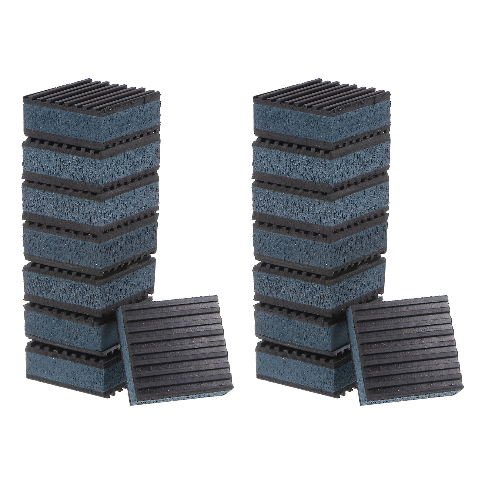 16 Packs Ribbed Anti-Vibration Isolation Rubber Pads 2" Length x 7/8 ...