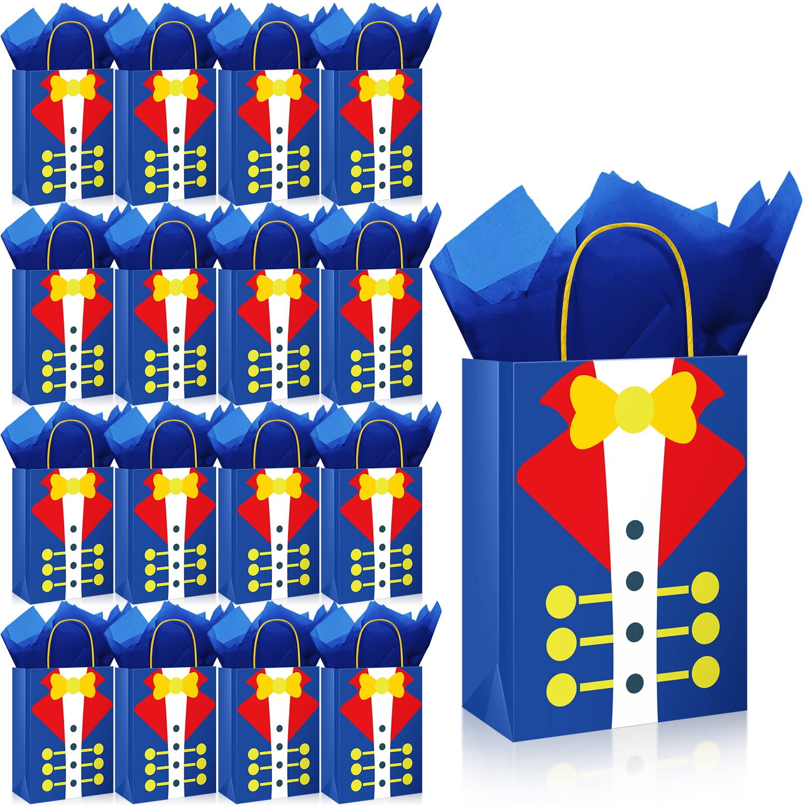 16 Packs Royal Prince Party Gift AIS1 Bags with Tissue Paper Treat ...