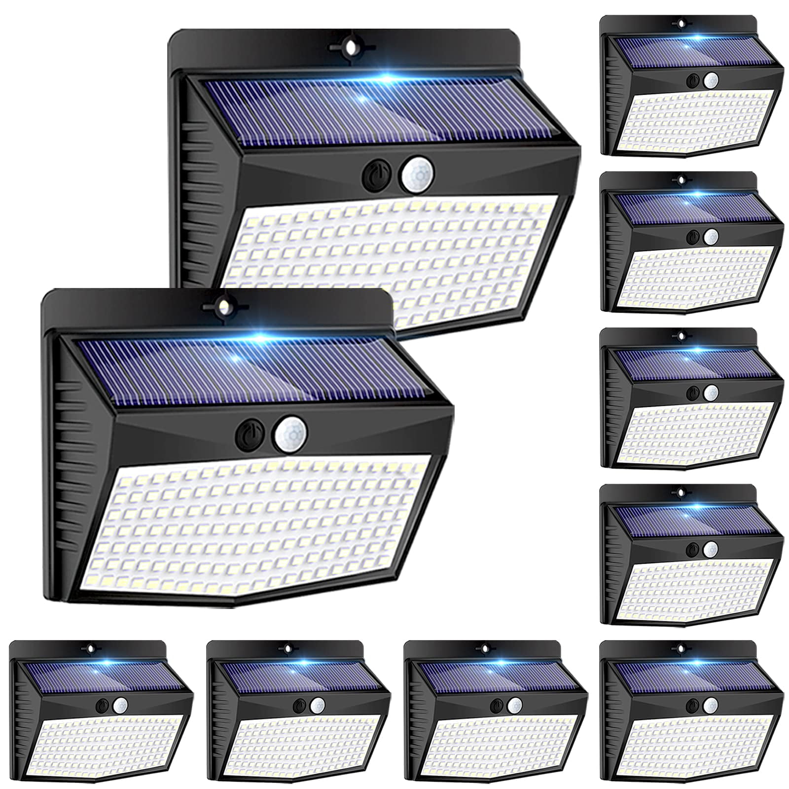 [ 16 Packs] Solar Motion Sensor Lights Outdoor, Solar Fence Lights with ...