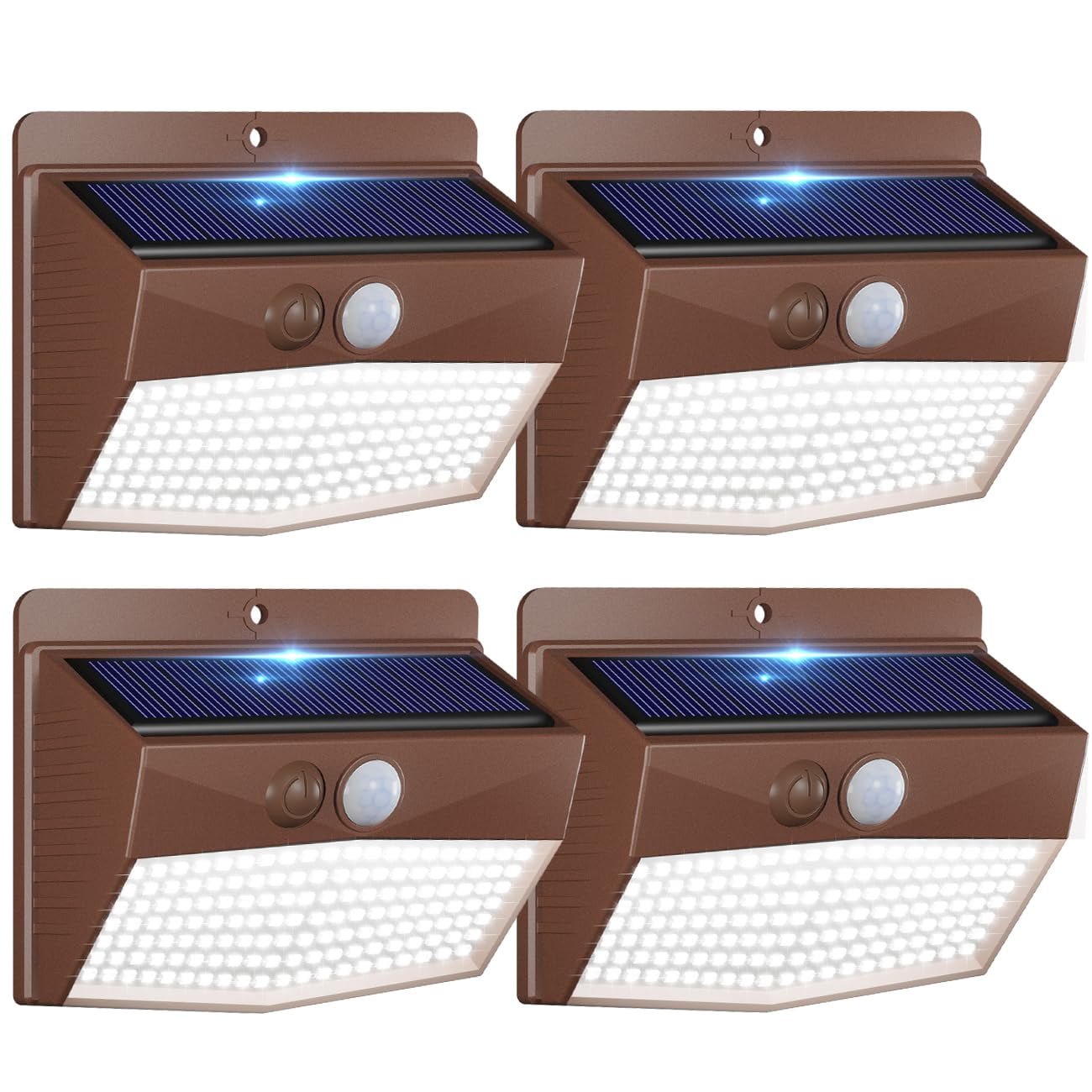 [ 16 Packs] Solar Motion Sensor Lights Outdoor, Solar Fence Lights with ...