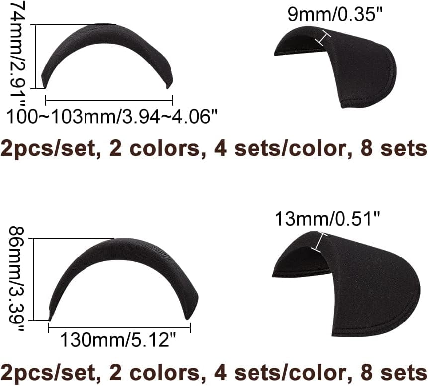 16 Pairs 2Sizes Shoulders Pads Sewing Set-in Shoulder Pads Sew on ...