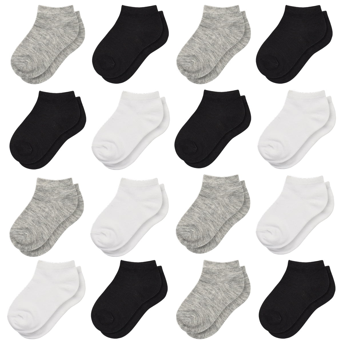 16 Pairs Ankle Socks - Toddler Low Cut Socks - for 1-13 Years Boys ...