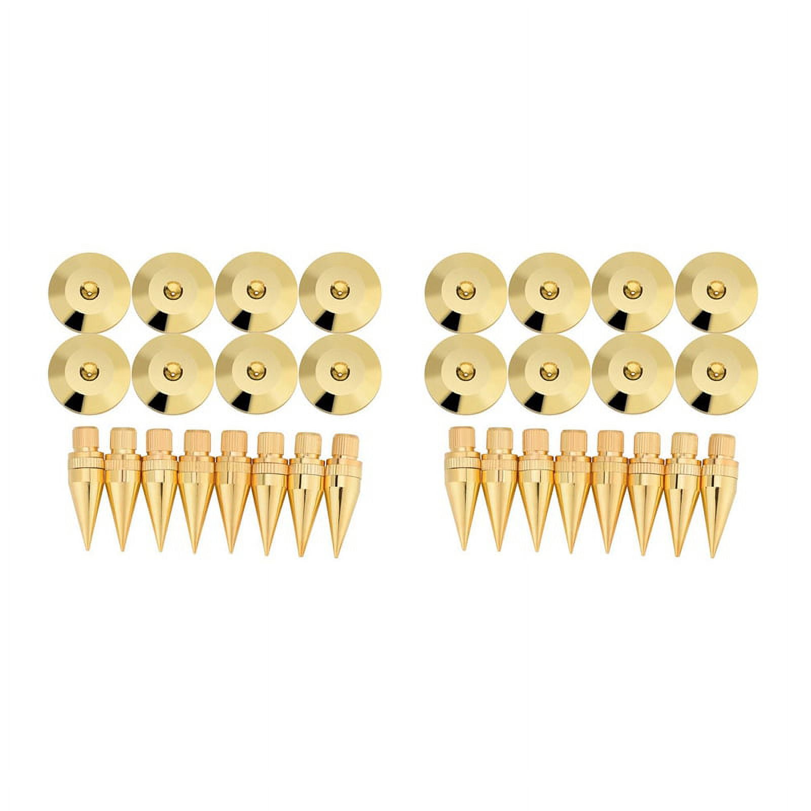 16 Pairs Copper Speaker Spike Isolation Stand with Base Pad Feet Mat ...