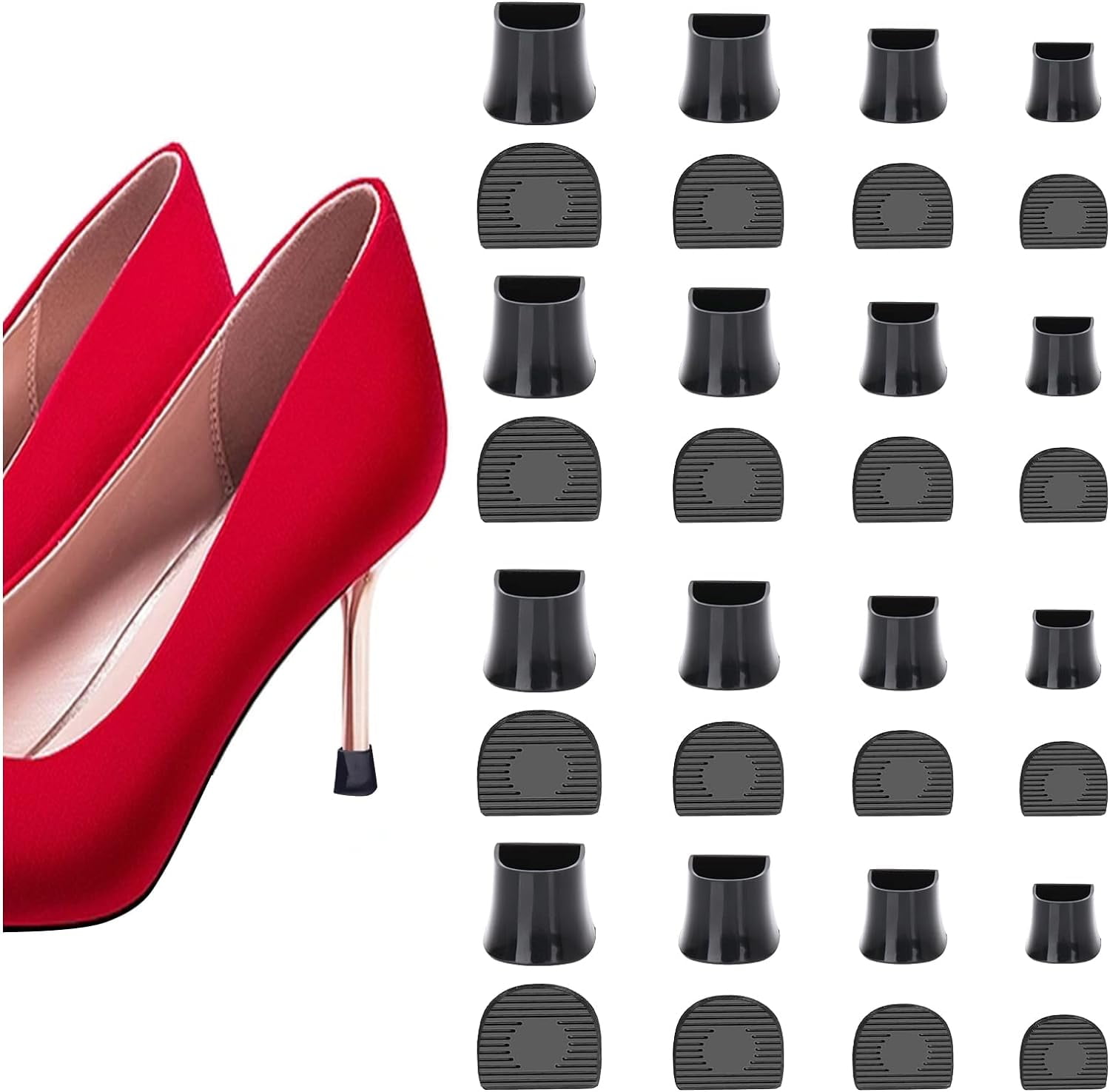 16 Pairs High Heel Protectors Stiletto Heel Repair Caps Covers & Heel ...