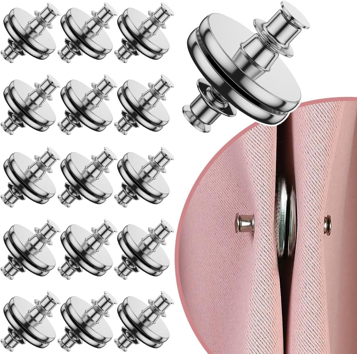 16 Pairs Magnetic Curtain Clips Strong Magnetic Curtain Buckle Metal ...