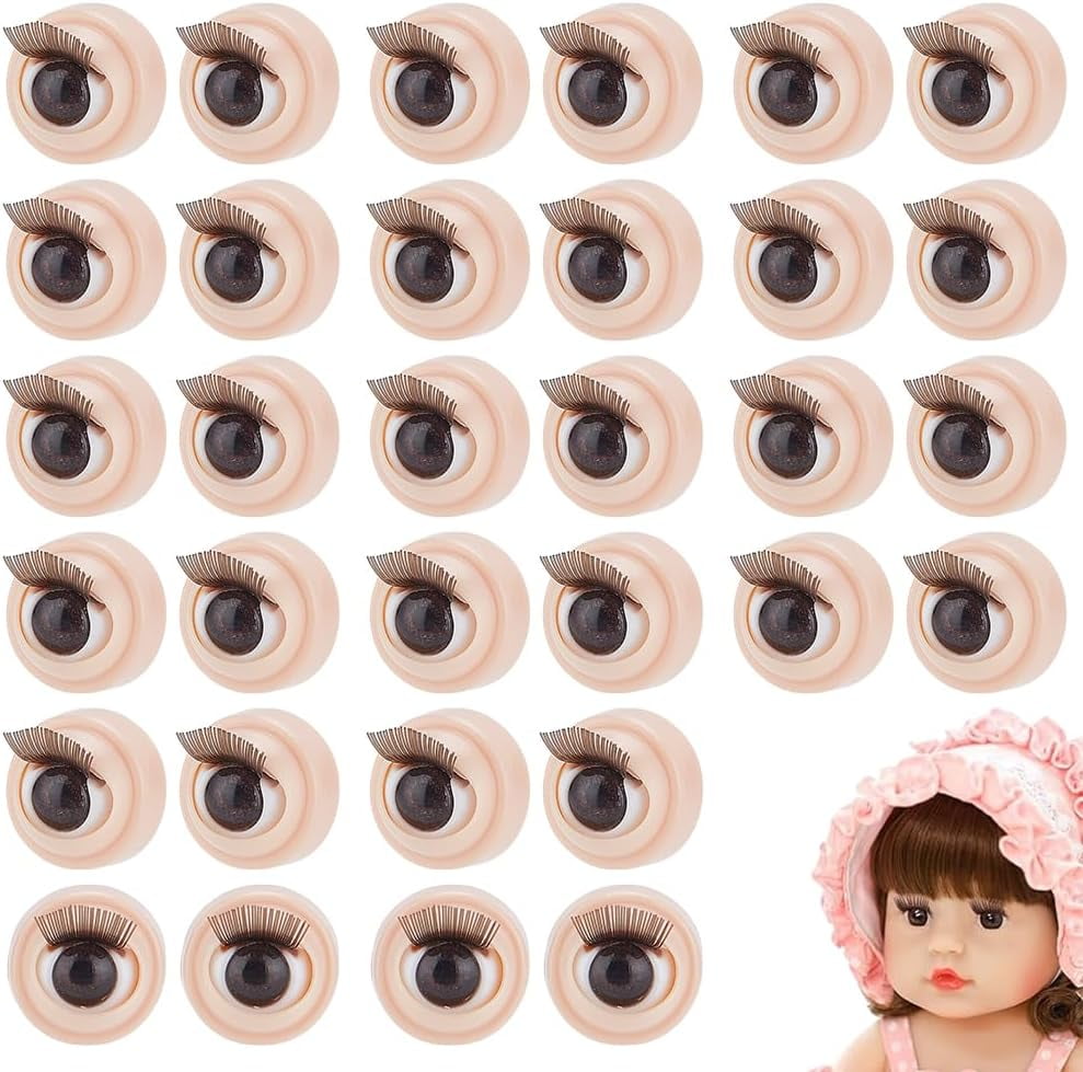 16 Paris 3D Safety Eyes with Eyelash Puppet Eyes Amigurumi Eyes Craft ...