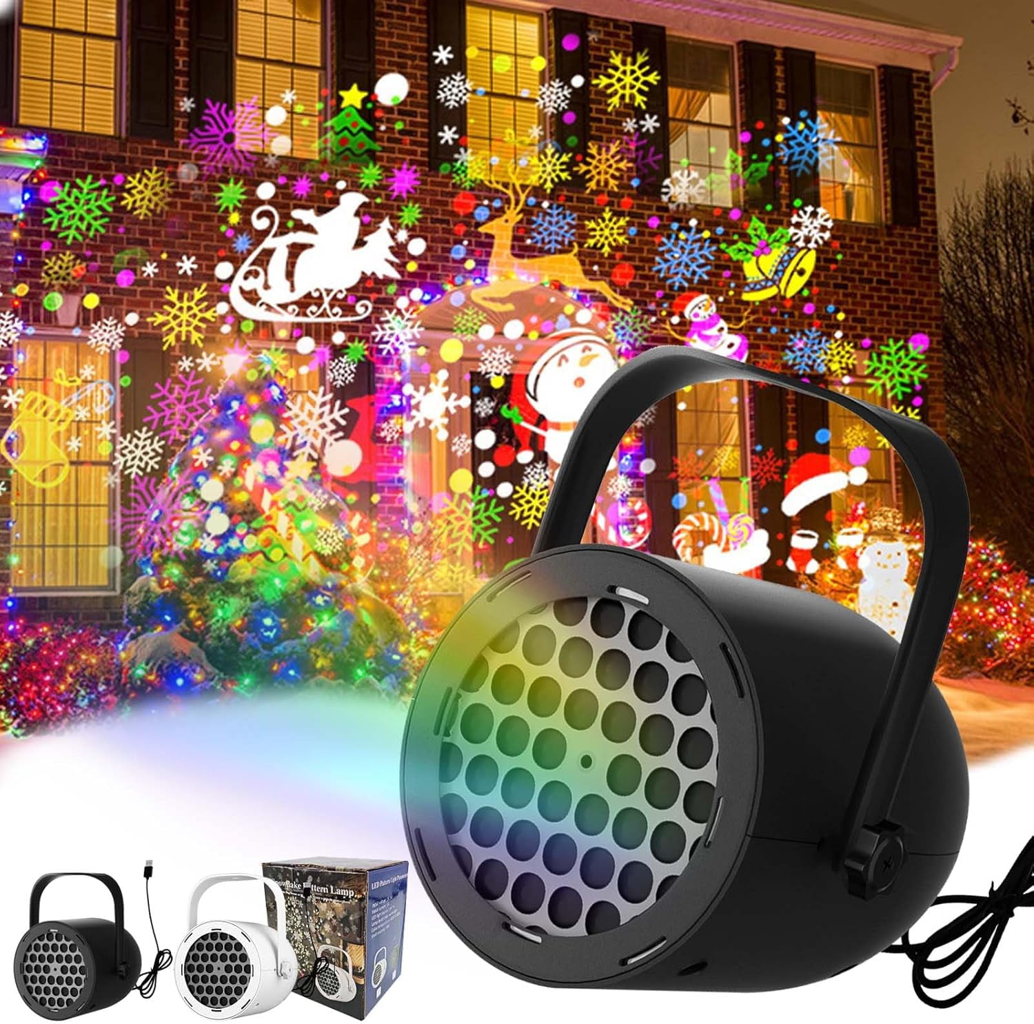 16-Pattern USB Christmas Projector Light, 2026 New Christmas LED ...
