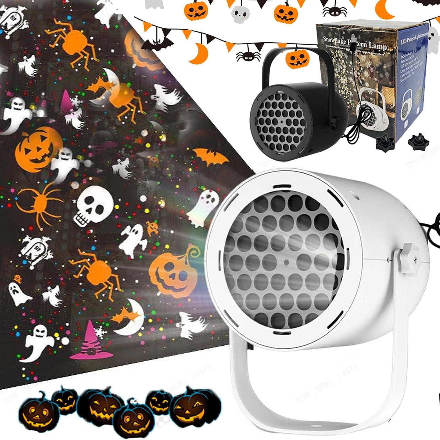 16-Pattern USB Christmas Projector Light, LED Snowflake Projectors ...