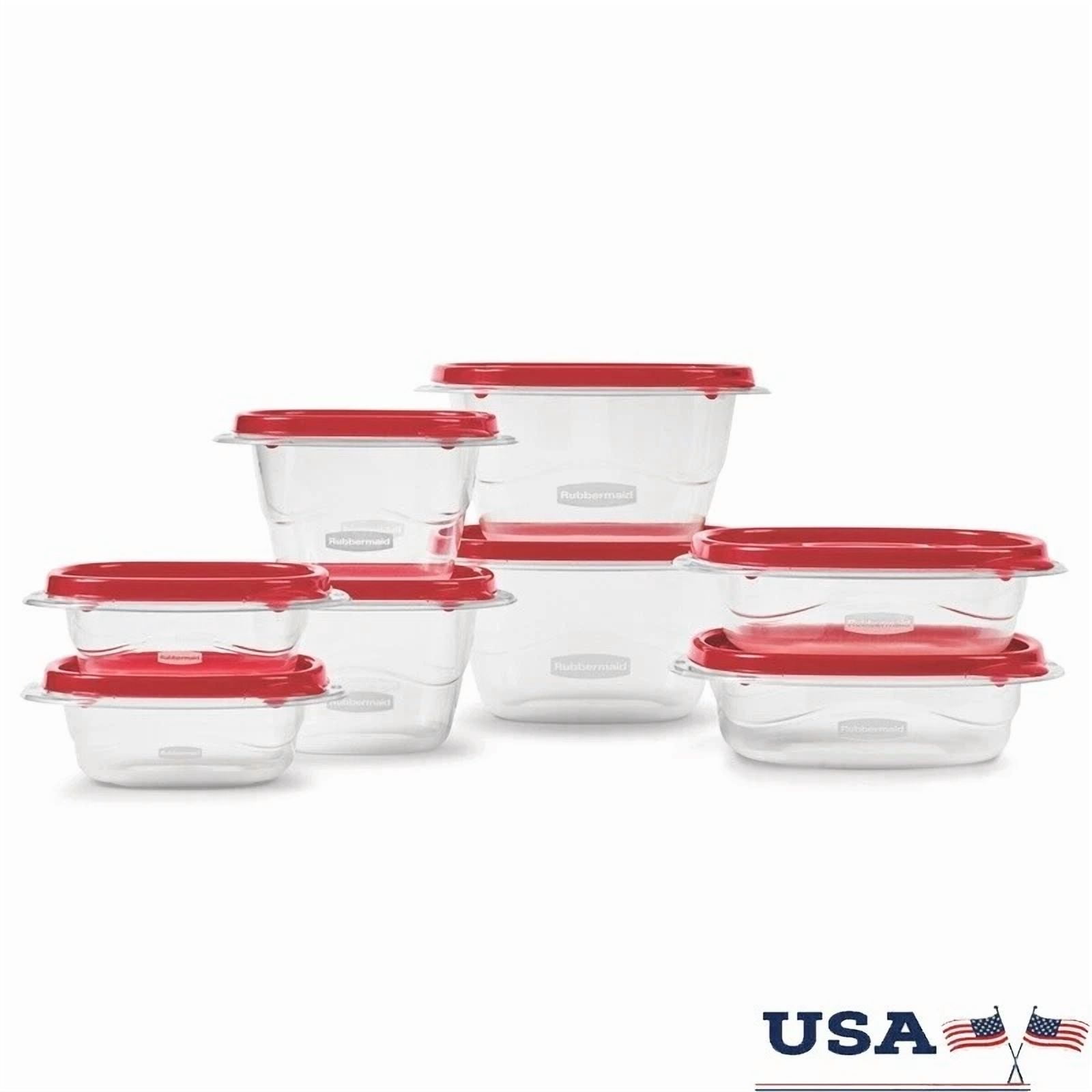 16 Pc Food Storage Containers Set Stackable Microwave Safe Meal Prep ...