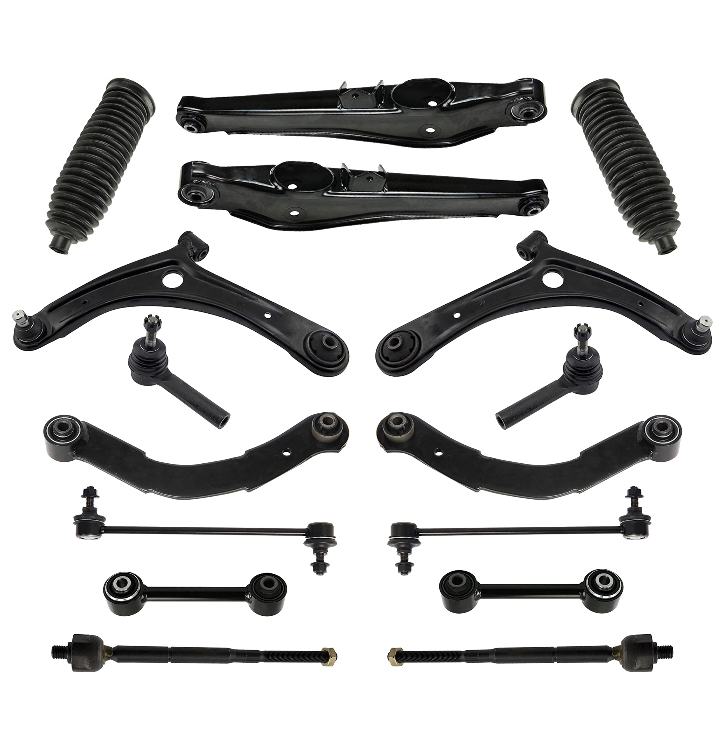 16 Pc Forward & Rearward Suspension Kit Upper & Lower Control Arms ...