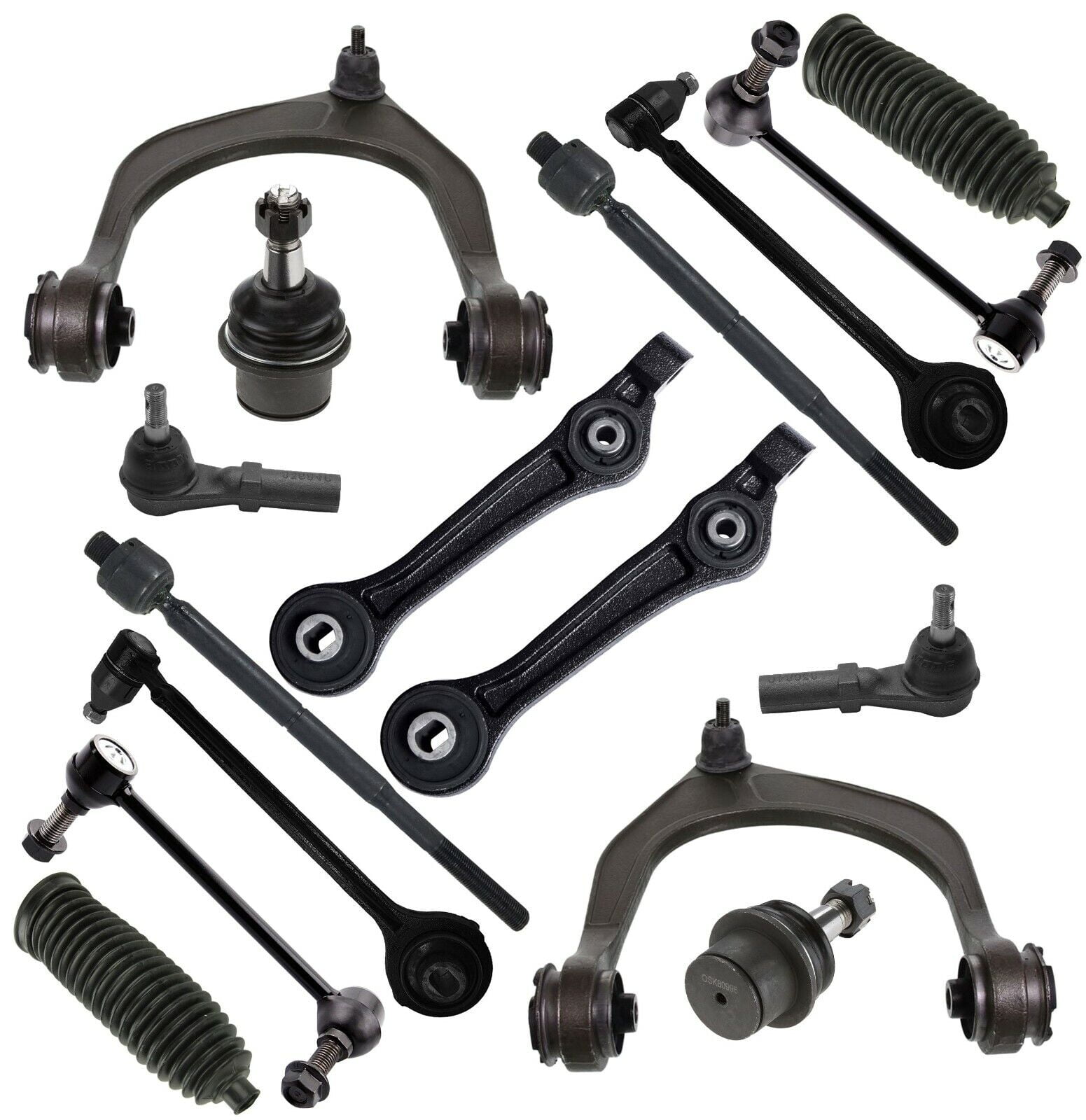 16 Pc Front & Rear Suspension Kit Upper & Lower Control Arms, Inner ...