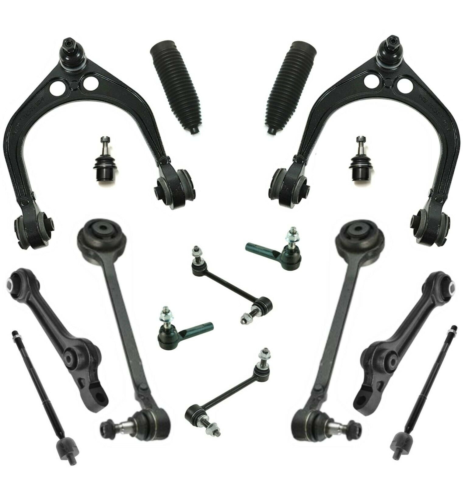 16 Pc New Complete Suspension Kit Upper Control Arms, Sway Bar End Link ...