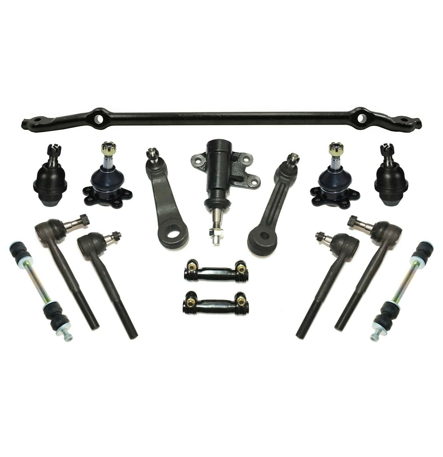 16 Pc Suspension Kit Center Link with Idler & Pitman Arm, Tie Rod Ends ...