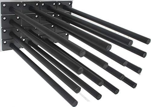 16 Pcs 11" Black Solid Steel Floating Shelf Bracket Blind Shelf ...