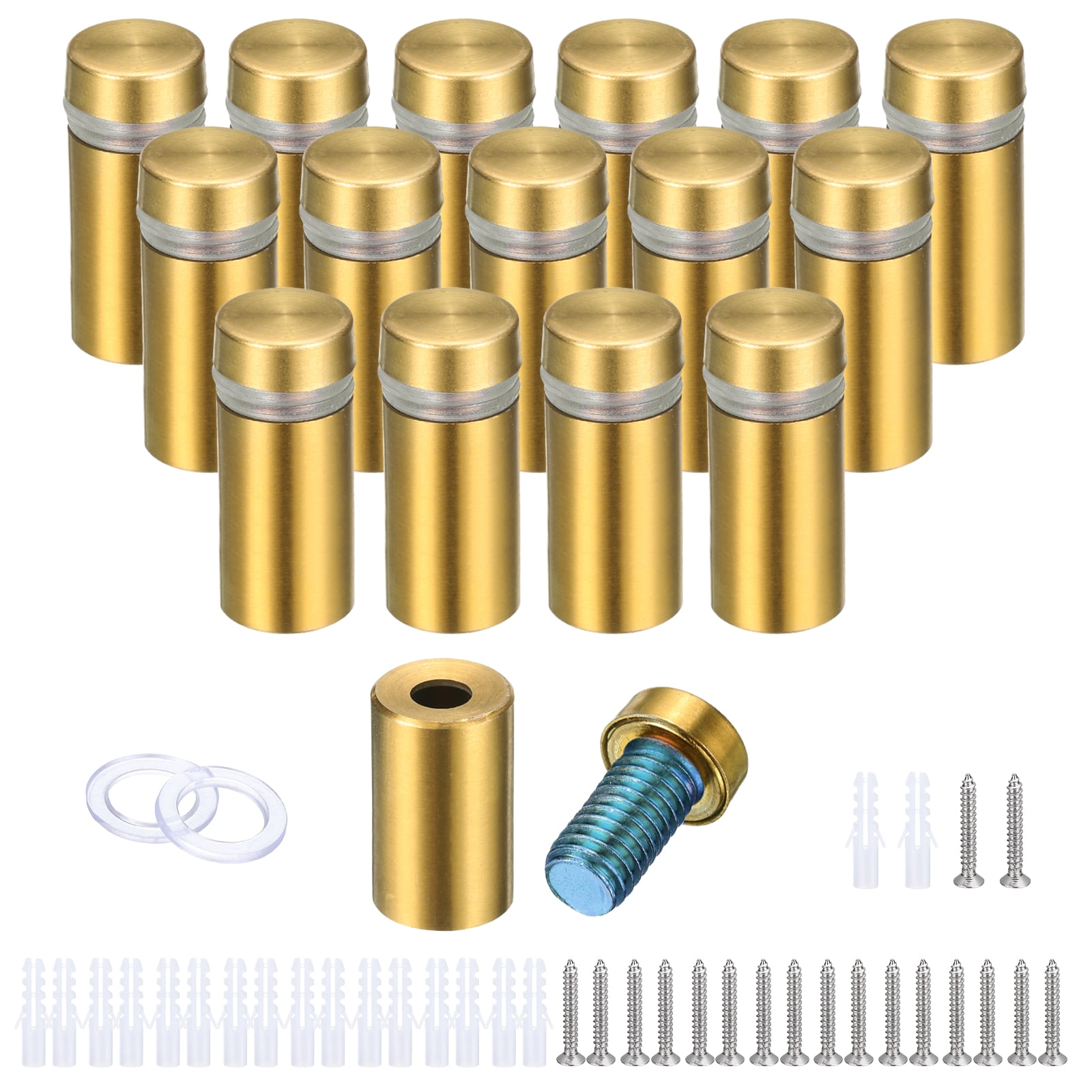 16 Pcs 15/32"x1-3/16" Standoff Screws, Stainless Steel Bathroom Mirror ...