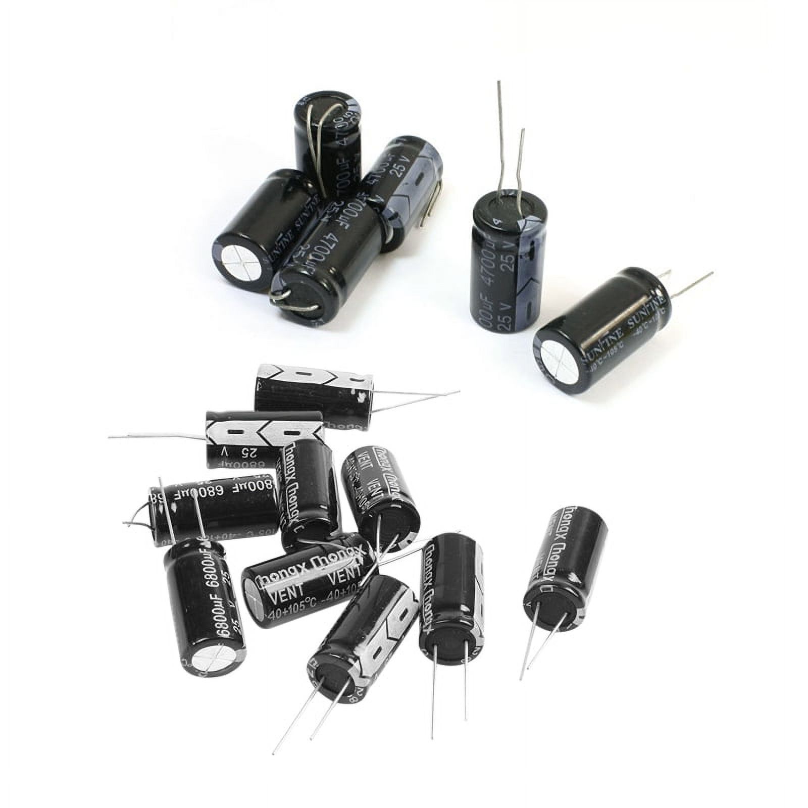 16 Pcs 25V Radial Leads Aluminum Electrolytic Capacitor, 6 Pcs 4700µF ...