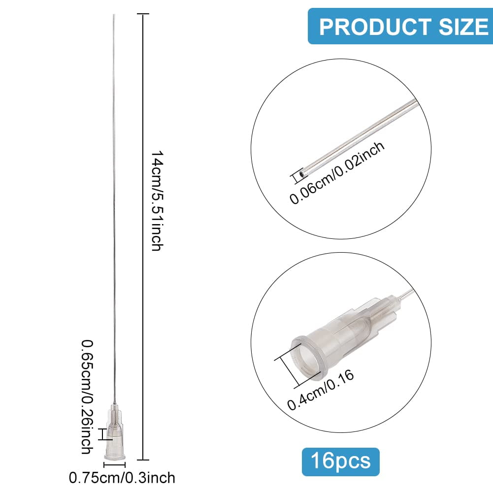 16 Pcs 304 Stainless Steel Blunt Tip Dispensing Needle 22 Gauge Blunt ...