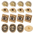 16 Pcs 4 Styles Eye Gold-Toned Metal Buttons Engraved Eye Shape Sea ...