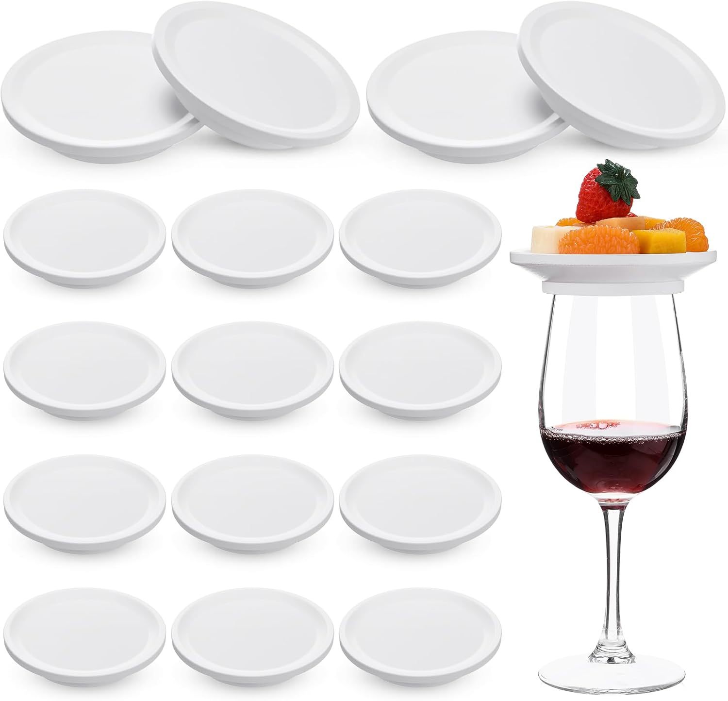 16 Pcs 4" Wine Glass Charcuterie Topper Wine Glass Topper Coasters ...
