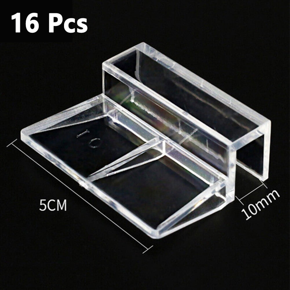 16 Pcs 6/8/10mm Aquarium Lid Holder Fish Tank Glass Cover Bracket Clip ...