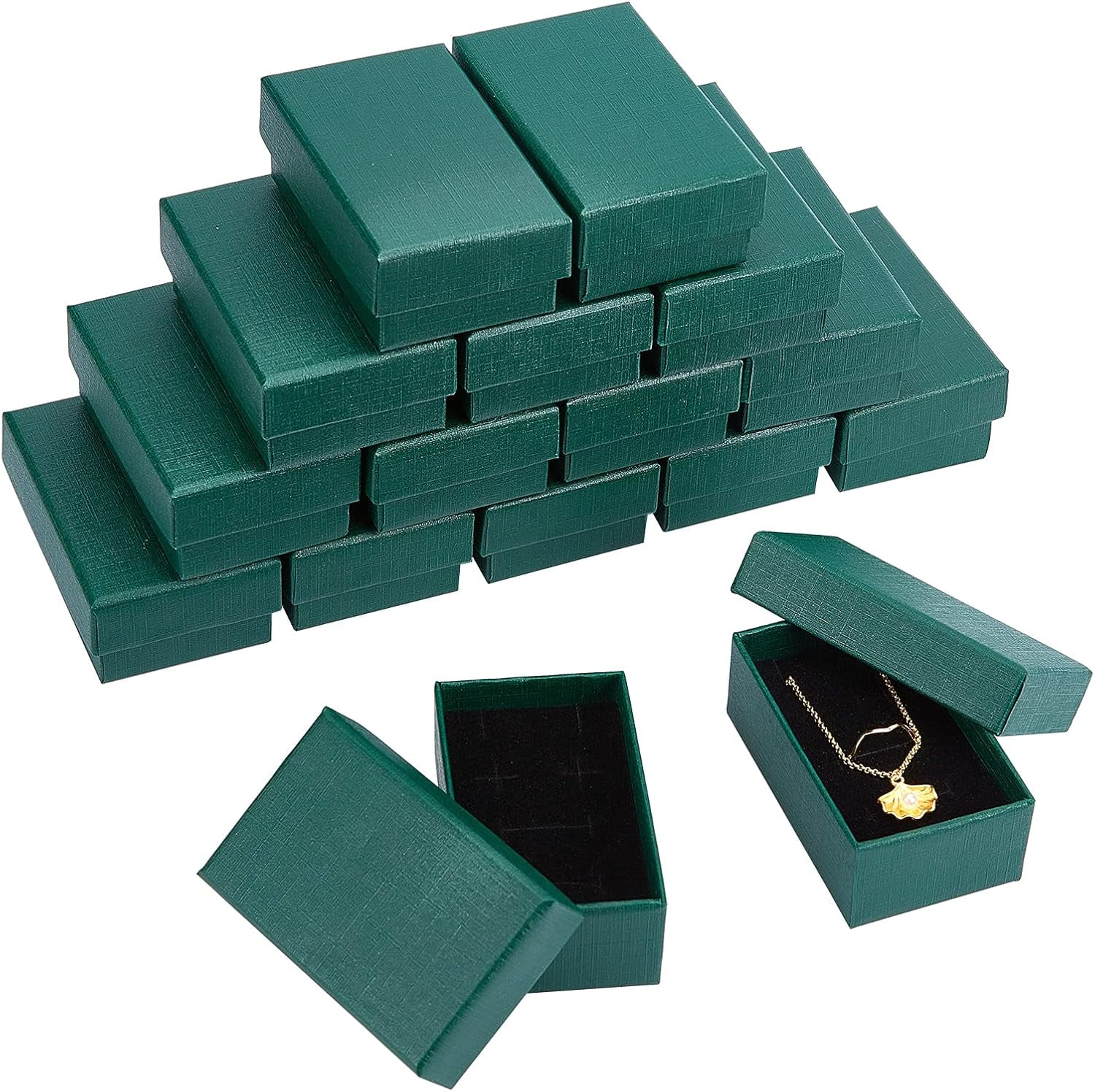 16 Pcs 8.1x5.1x3.2cm Cardboard Jewelry Boxes Ring Storage Box Cardboard ...