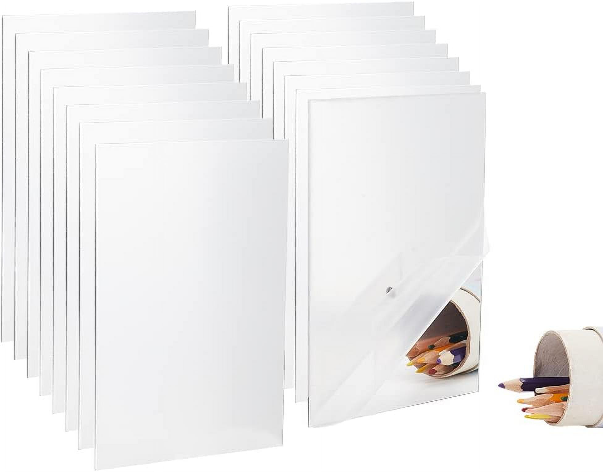 16 Pcs Acrylic Mirror Sheets 6x4 Inch Rectangle Adhesive Mirror Tiles ...