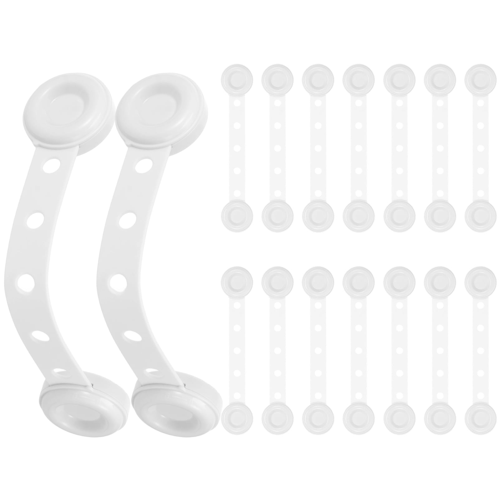 16 Pcs Adjustable Length Cabinet Lock Baby Proofing No Drilling Child ...