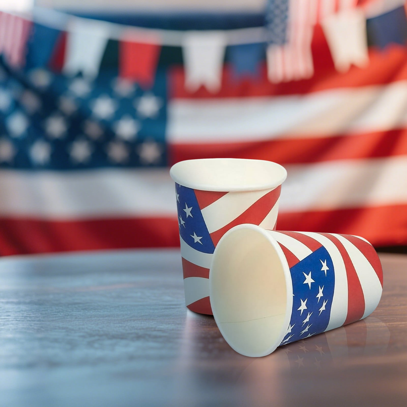 16 Pcs American Flag Cups Patriotic Paper Cups 4th of July Disposable ...