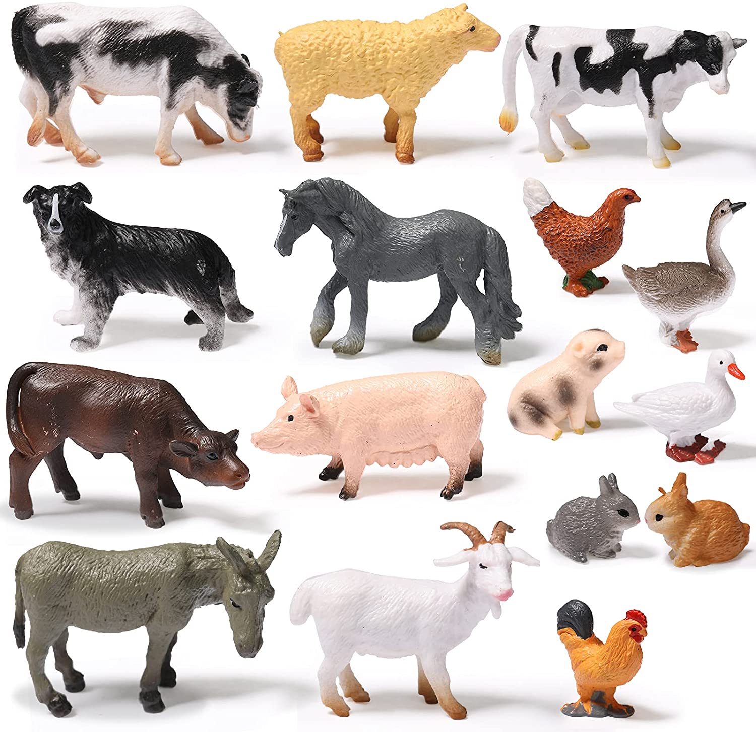 16 Pcs Animal Figures Toys Realistic Jungle Animal Figurines Mini ...