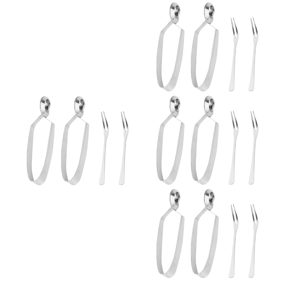 16 Pcs Anti-scald Seafood Clip Stainless Steel Snails Fork Escargot ...