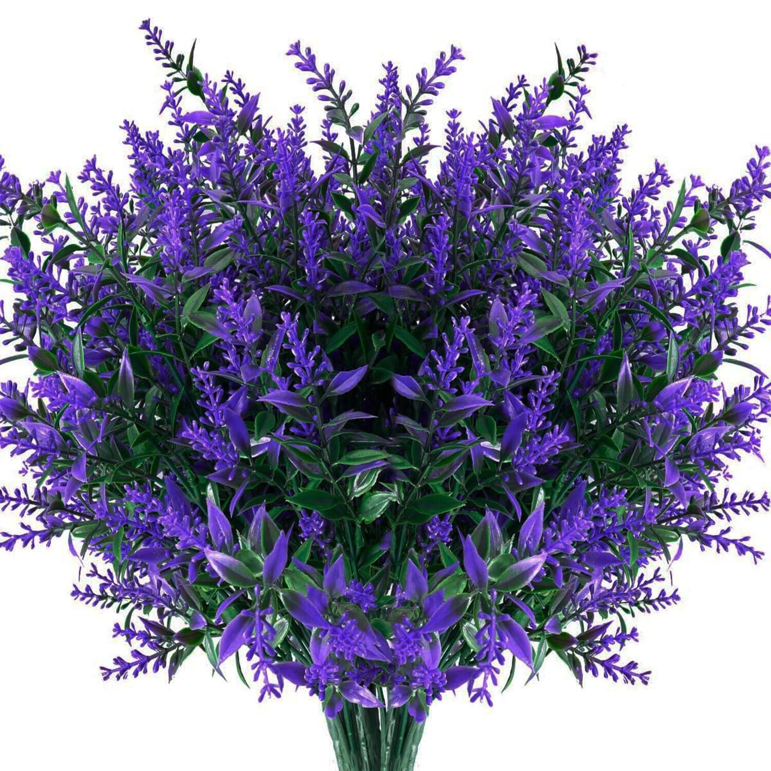 16 Pcs Artificial Lavender Flowers for Outdoors Summer Decor, UV ...