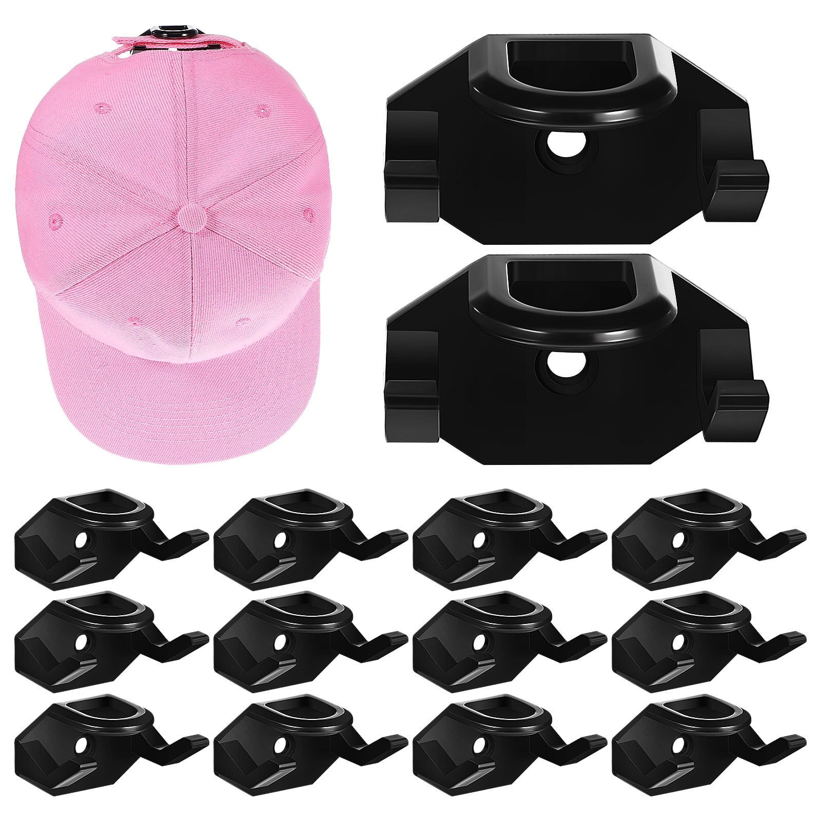 16 Pcs Baseball Cap Hook Hooks Wall Hat Rack Hat Display Stand Hat ...