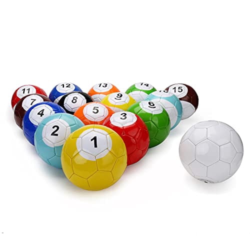 16 Pcs Billiard Snook Soccer Ball Football Full Set Gaint Snookball ...