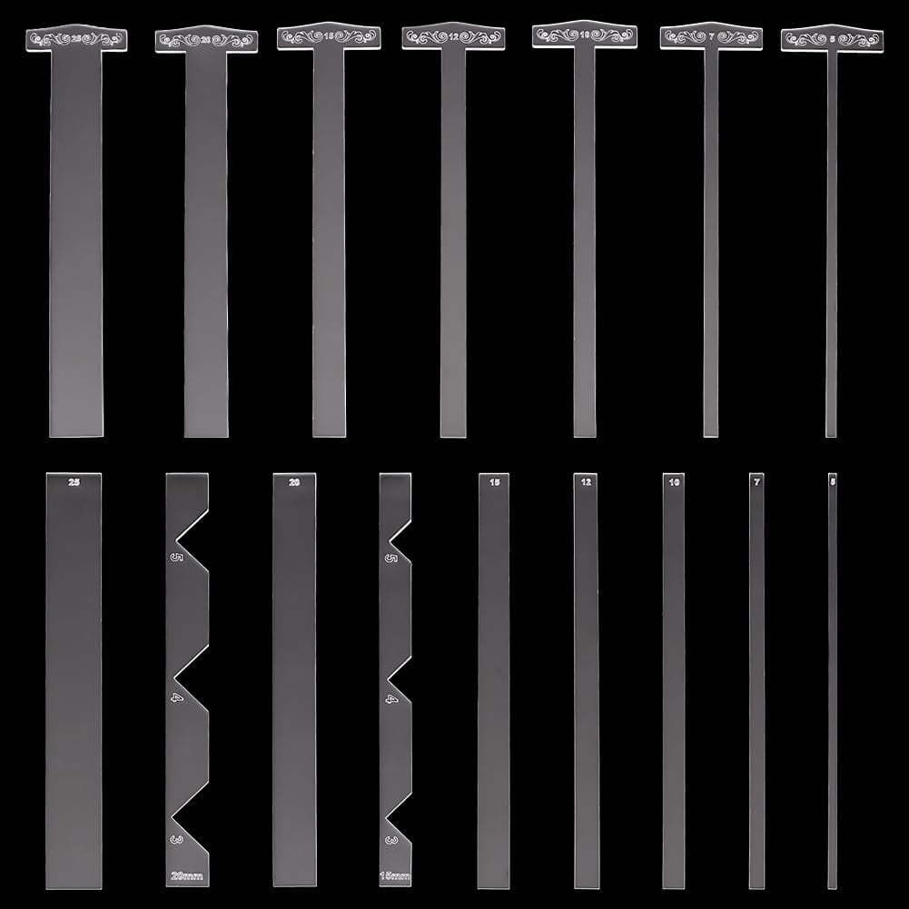 16 Pcs Book Cover Guide Acrylic Bookbinding Ruler Bookbinding Easy ...