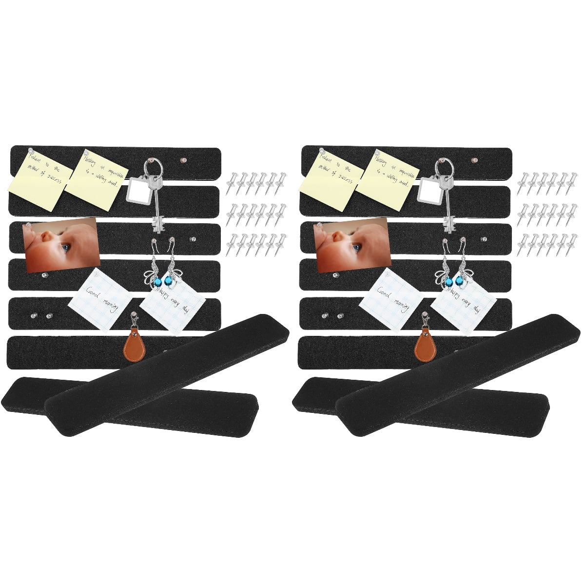 16 Pcs Bulletin Boards Pin Board Strips Felt Message Board Pin Board ...