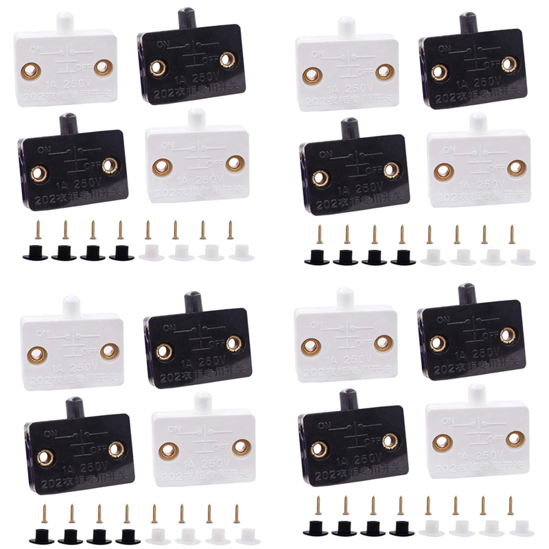 16 Pcs Cabinet Door Switch Cabinet Lamp Switch Drawers Open on Close ...