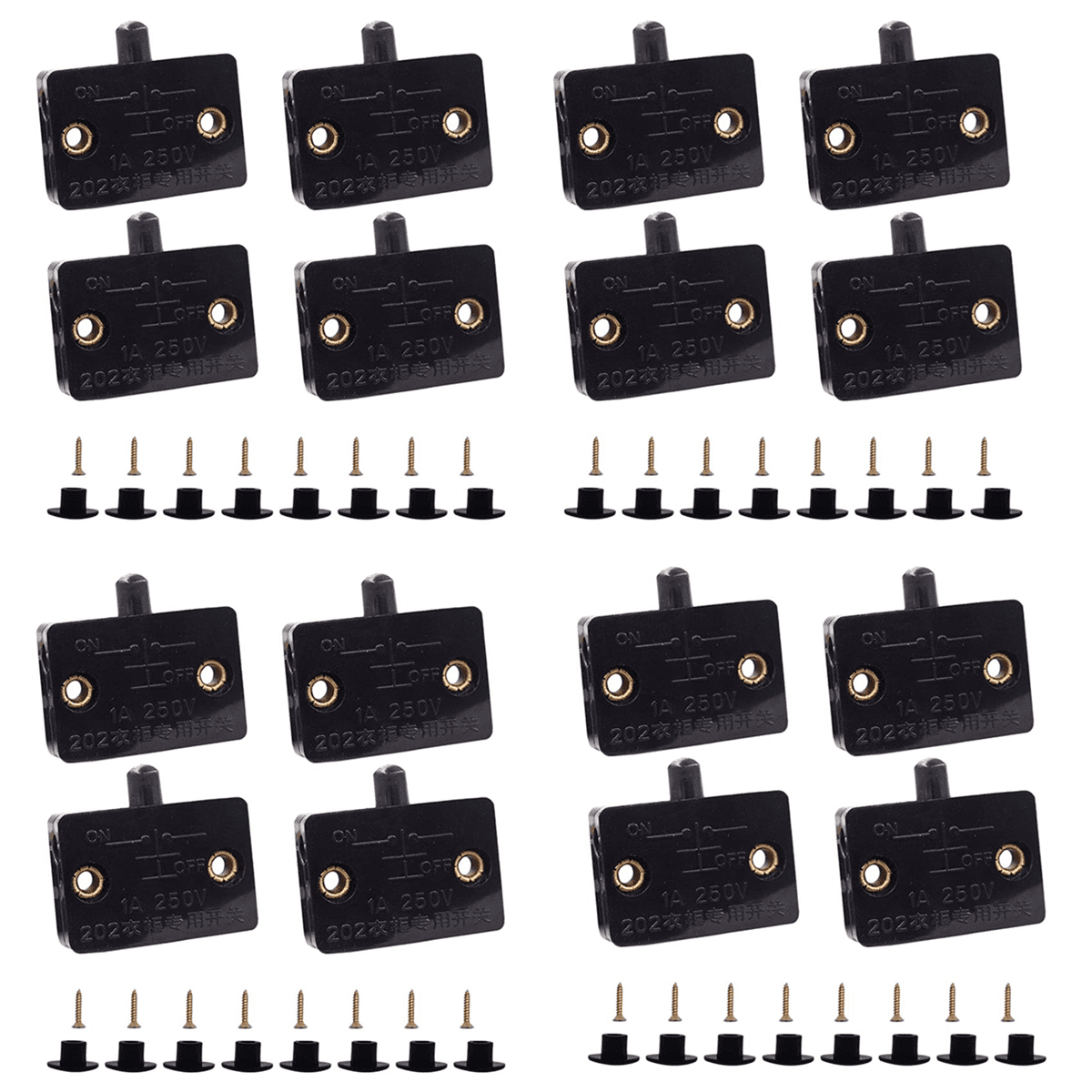 16 Pcs Cabinet Door Switch Cabinet Lamp Switch Drawers Open on Close ...