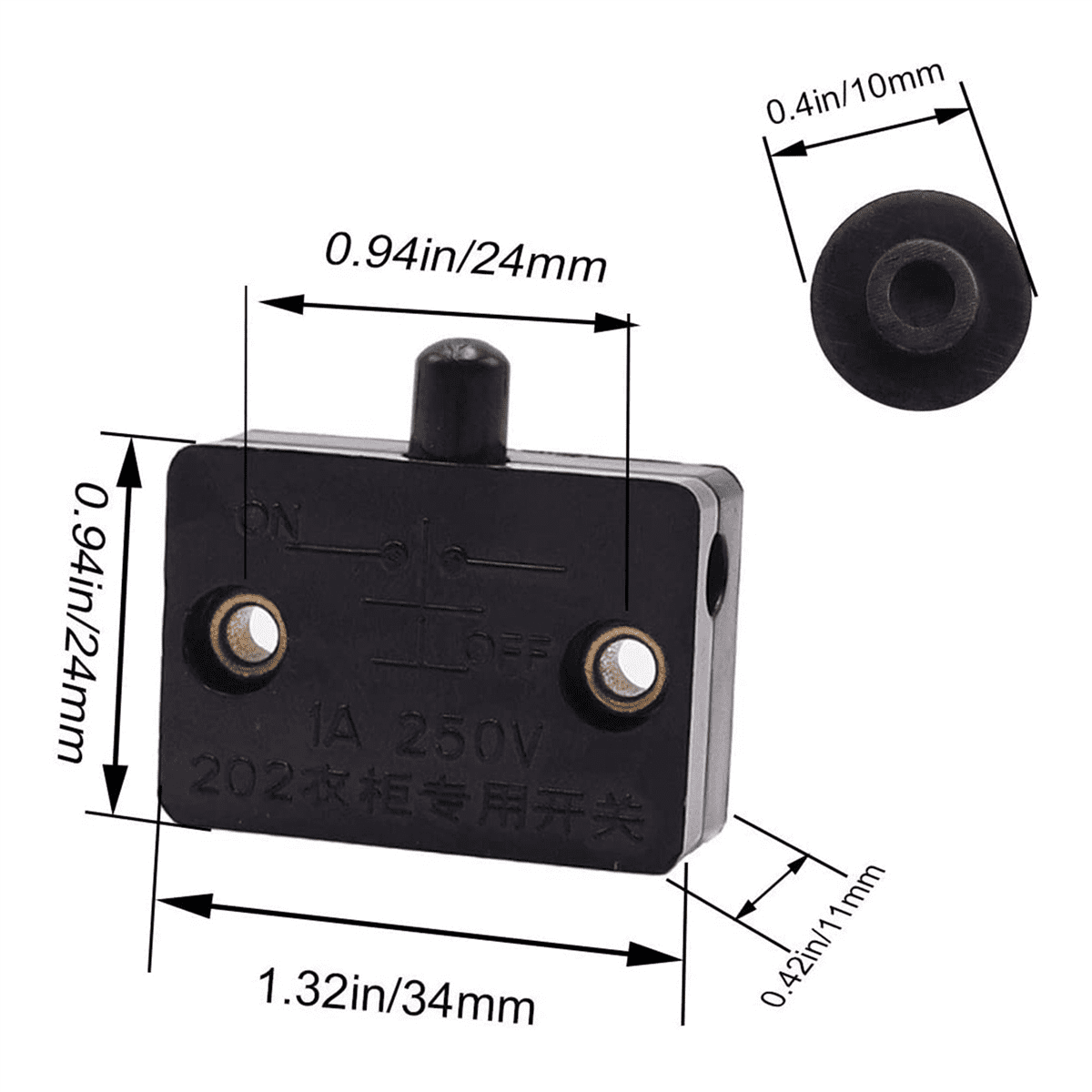 16 Pcs Cabinet Door Switch Cabinet Lamp Switch Drawers Open on Close ...