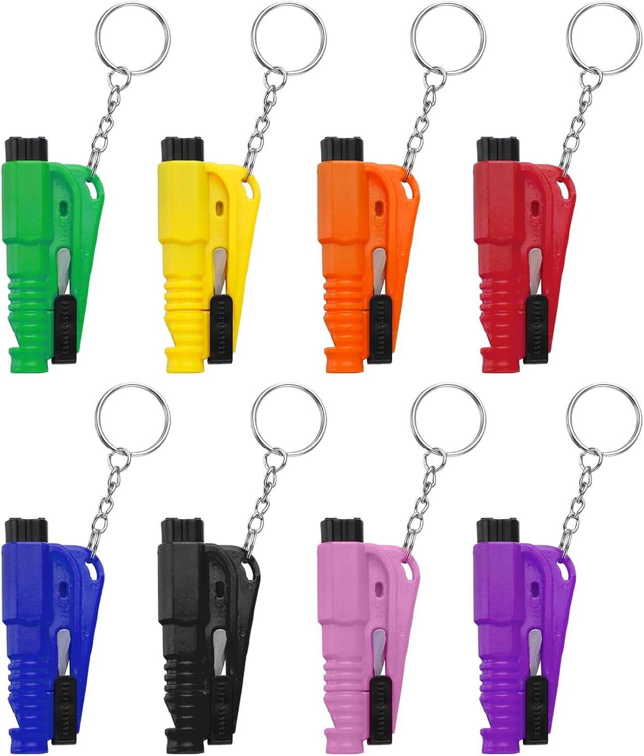 16 Pcs Car Window Breaker Keychain 3-in-1 Emergency Escape Tool Glass ...