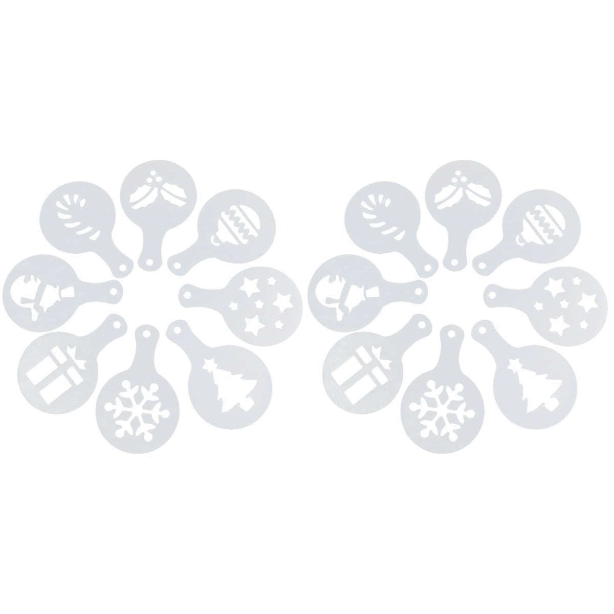 16 Pcs Christmas Cookie Stencils Fondant Cookie Mold Food Grade Plastic ...